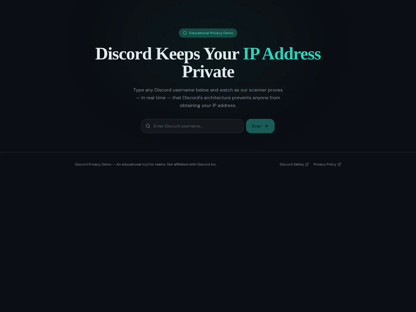 Discord Privacy Demo