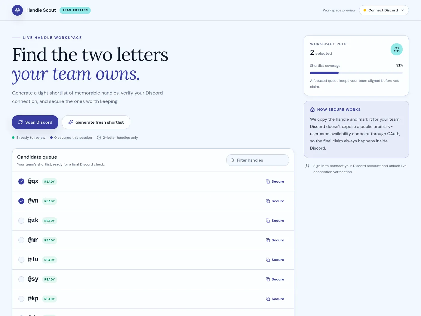 Discord Handle Checker