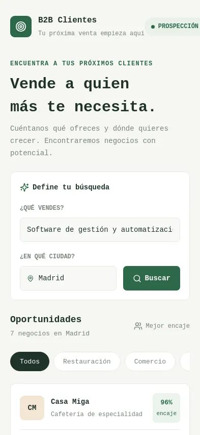 B2B Clientes Finder