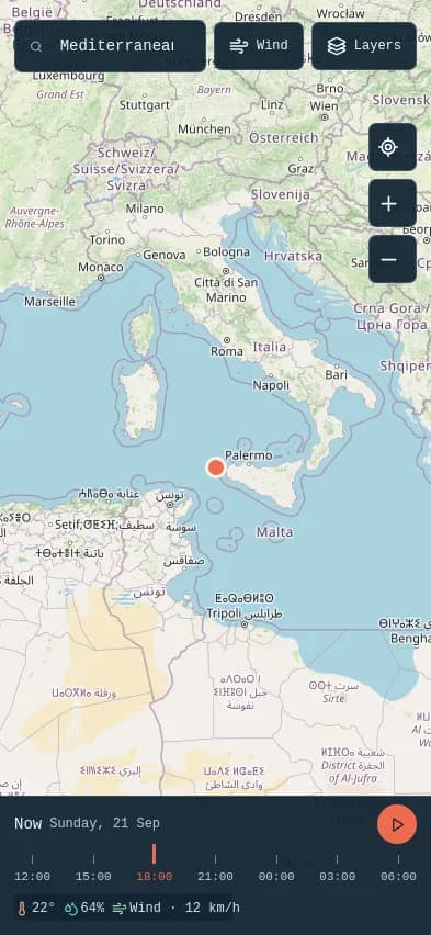 FullScreen Weather Map
