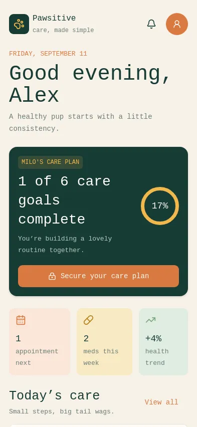 Pawsitive Care App