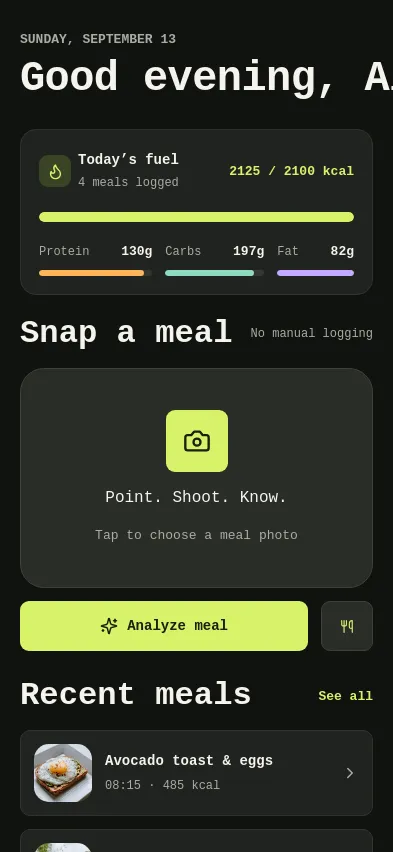 SnapMeal Tracker