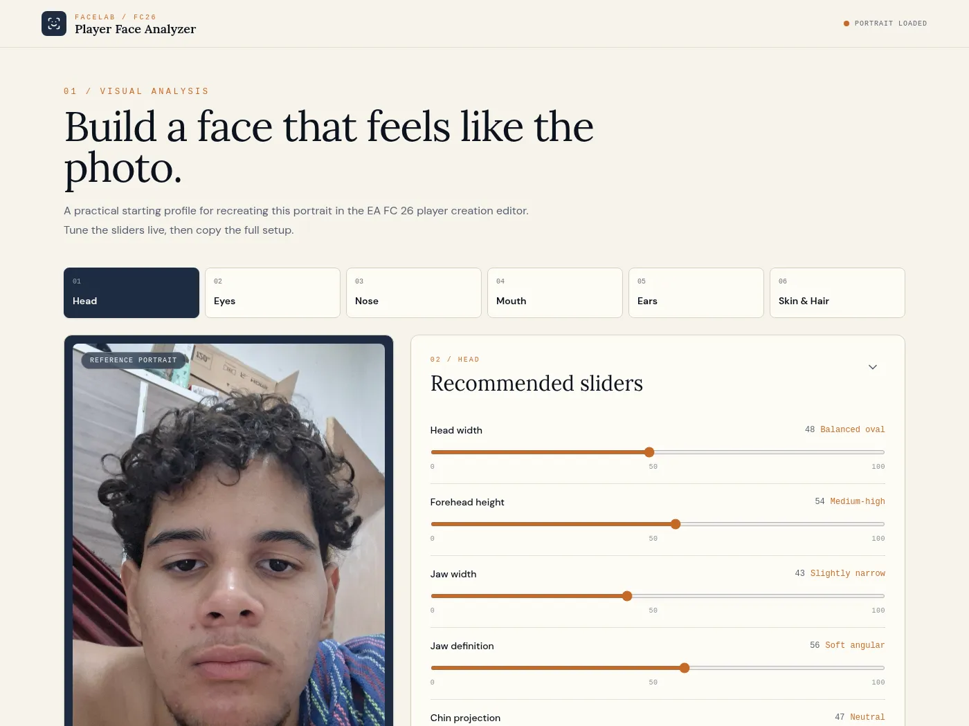 EA FC Player Face Analyzer