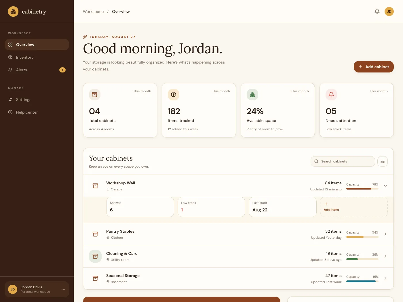 Cabinet Manager Site
