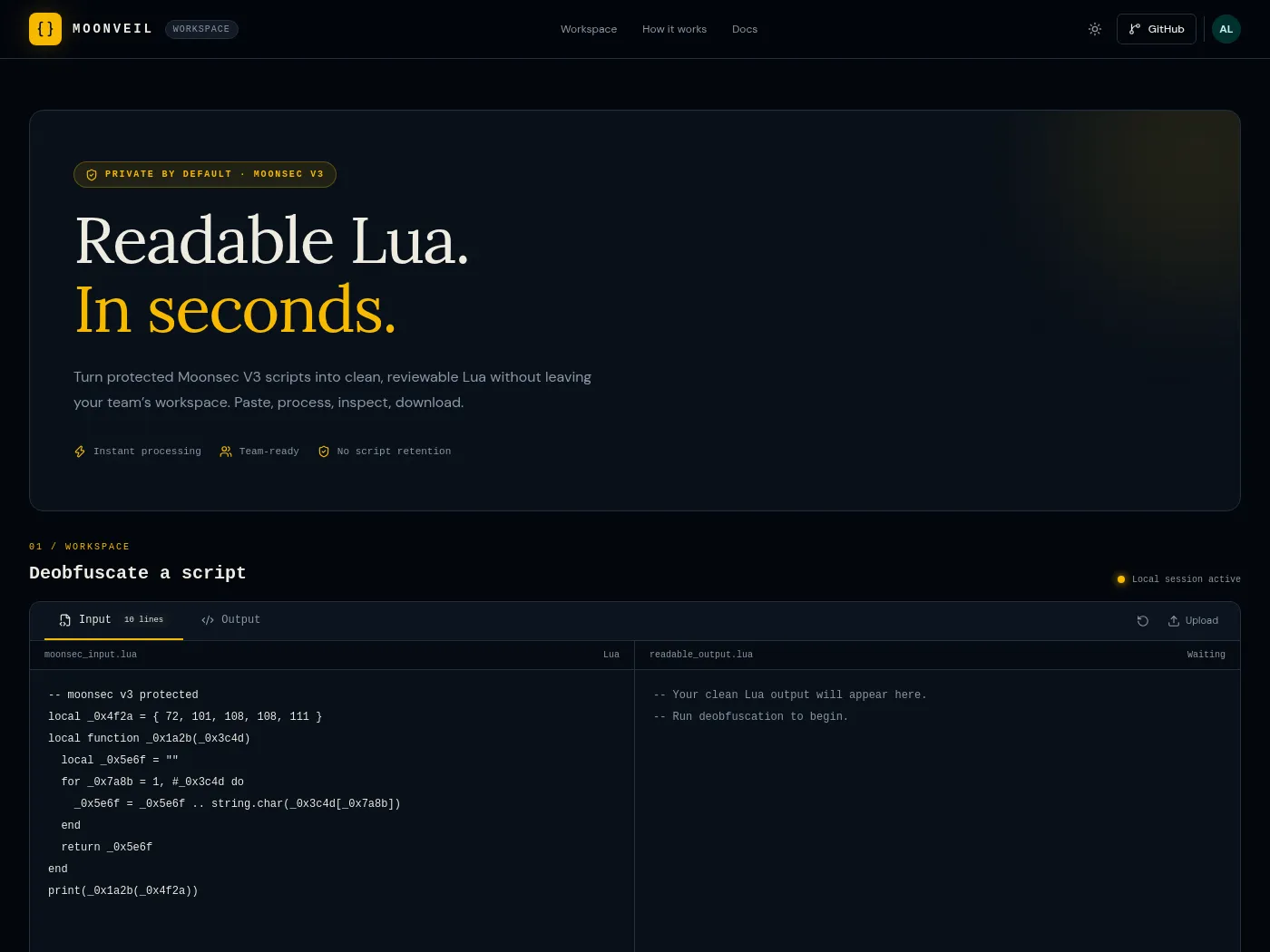 Lua Deobfuscator Web Tool