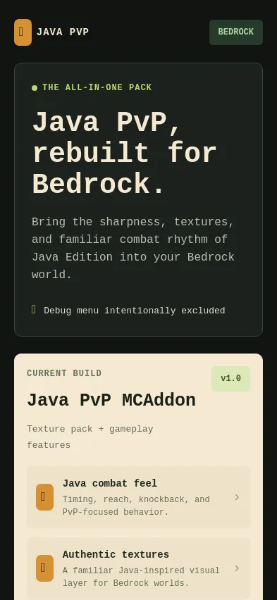 Java PvP MCAddon