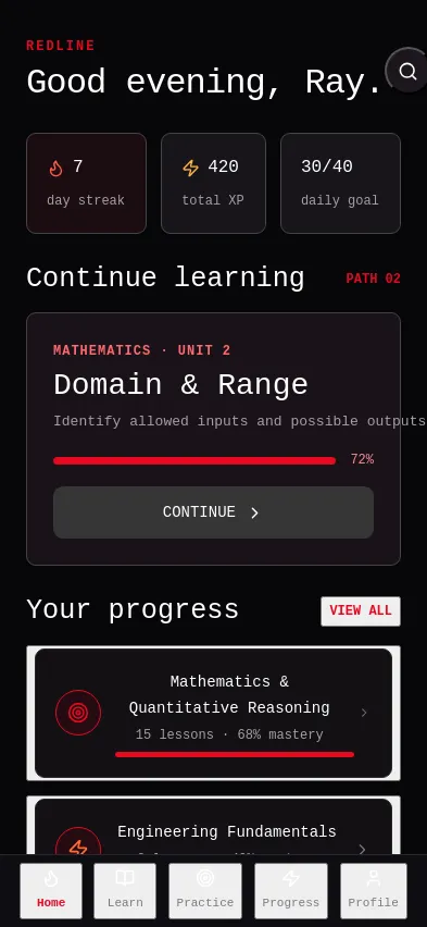 Redline STEM Learning App