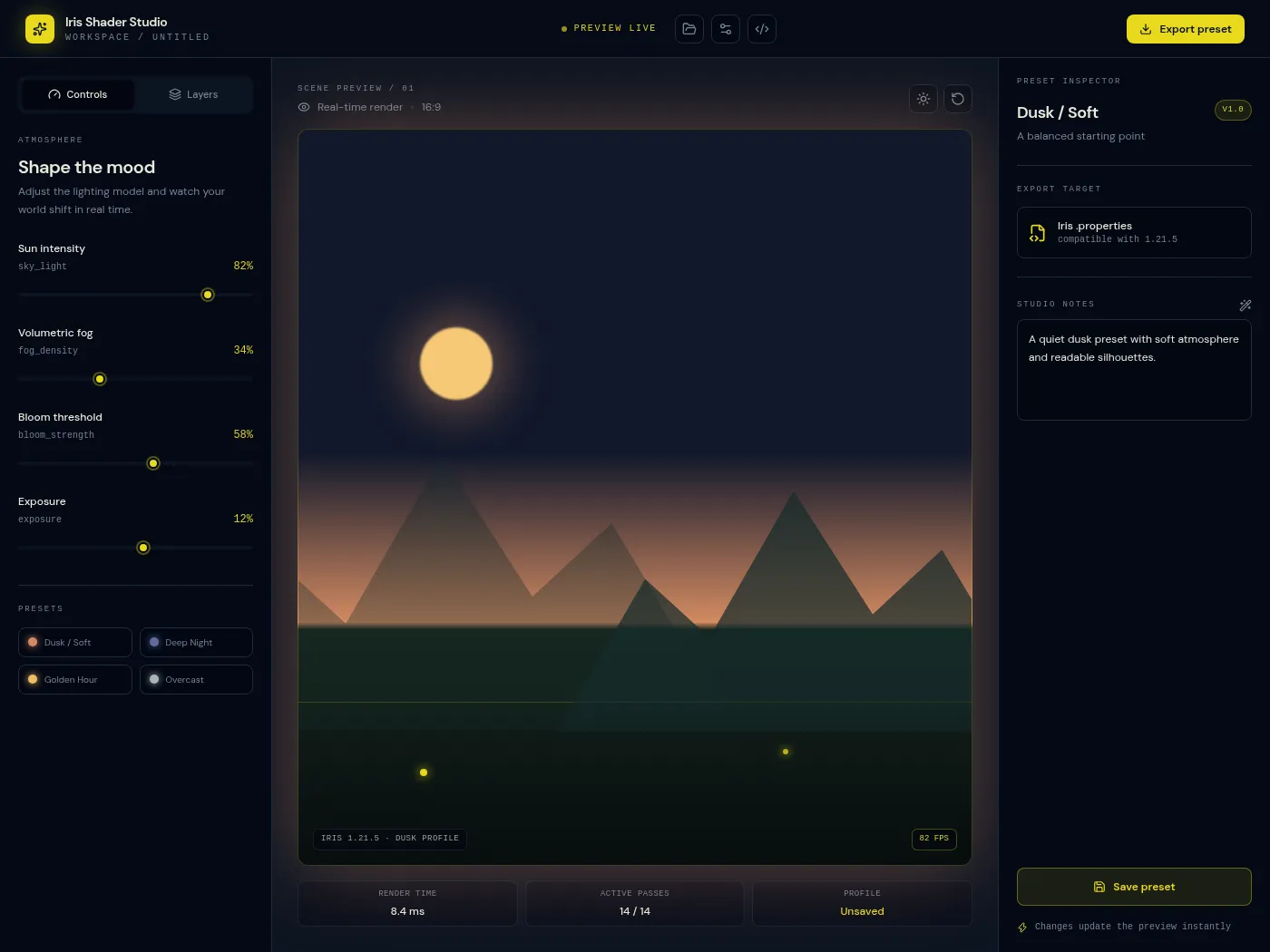 Iris Shader Studio