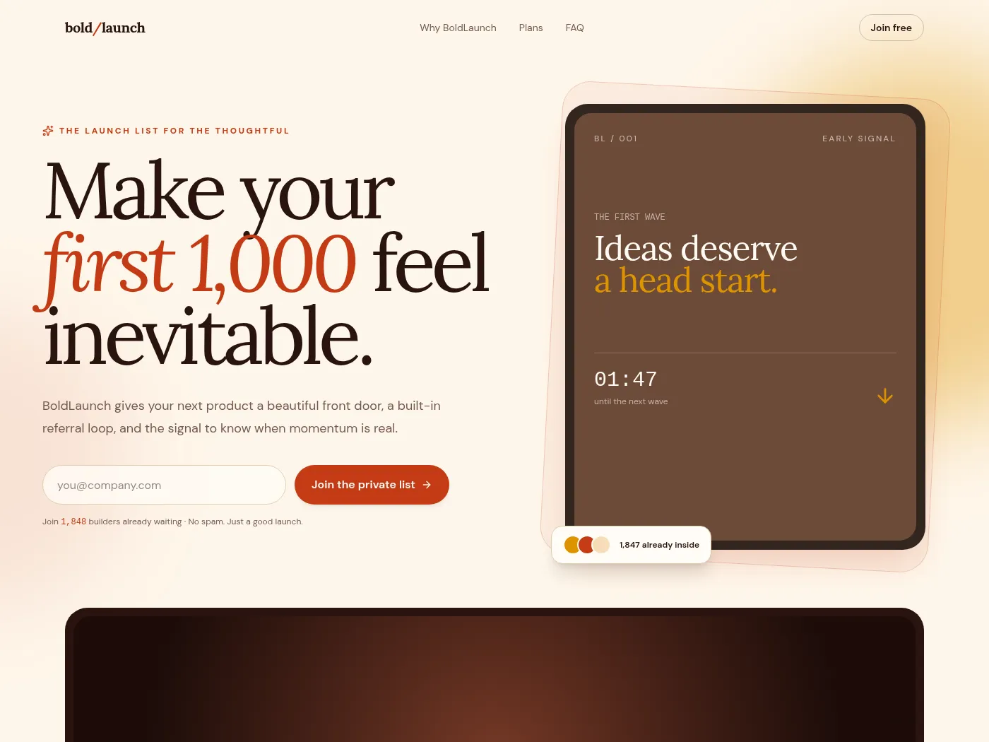 BoldLaunch Landing Page