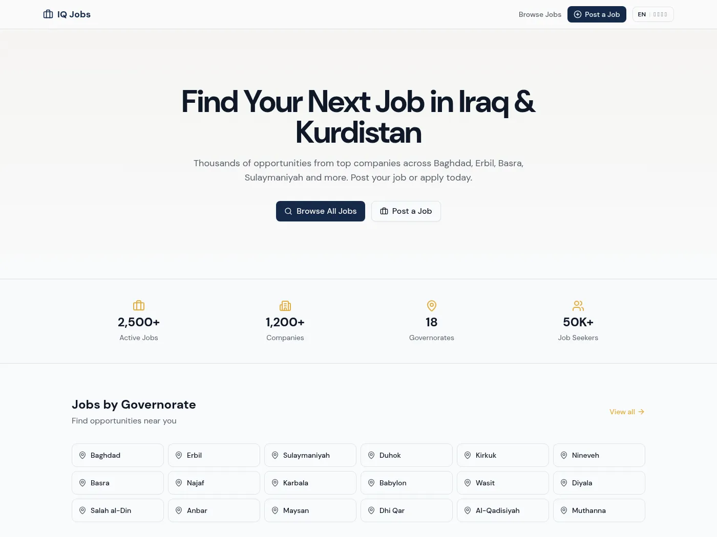 Iraq Jobs Platform