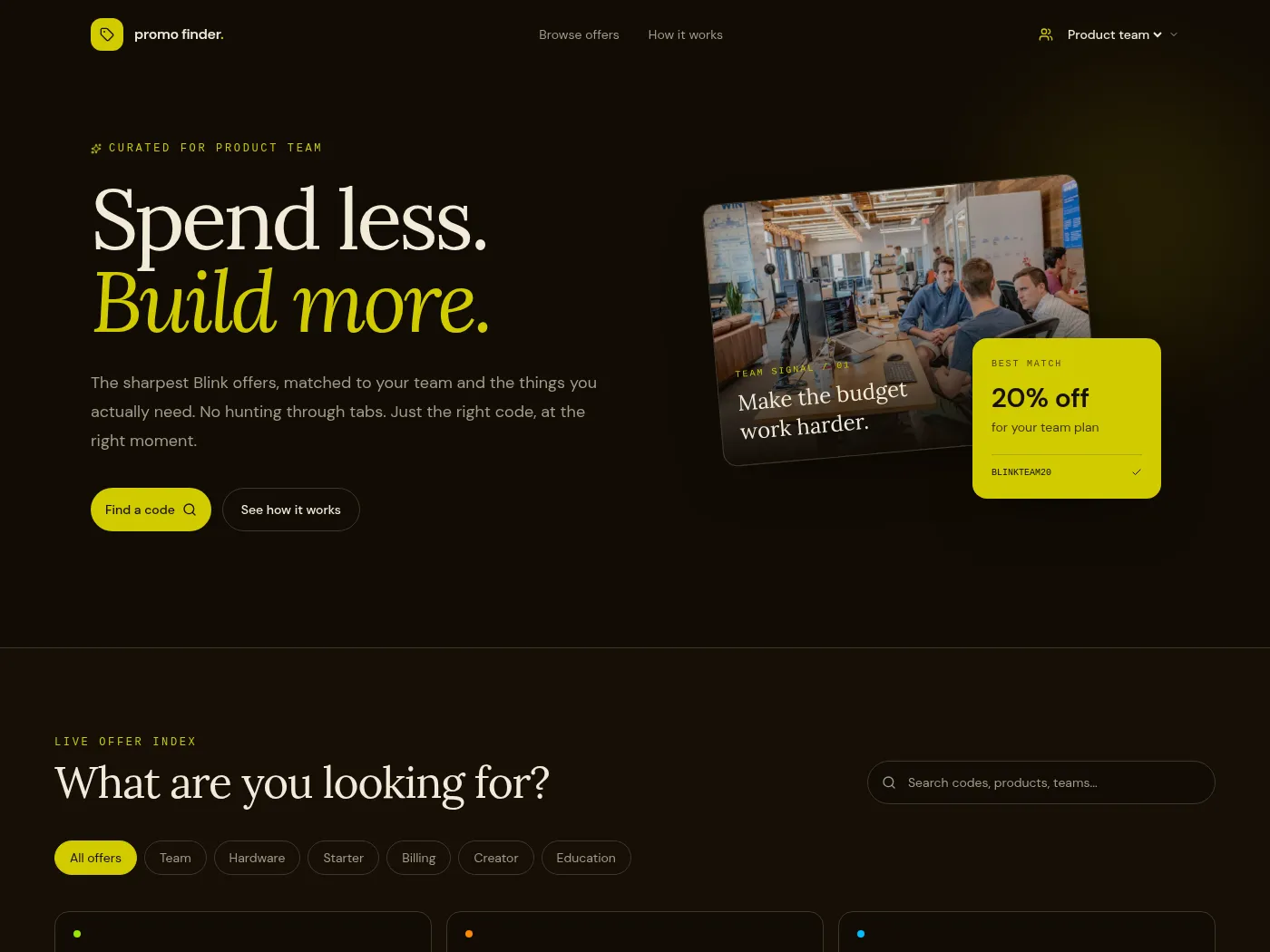 Blink Promo Finder
