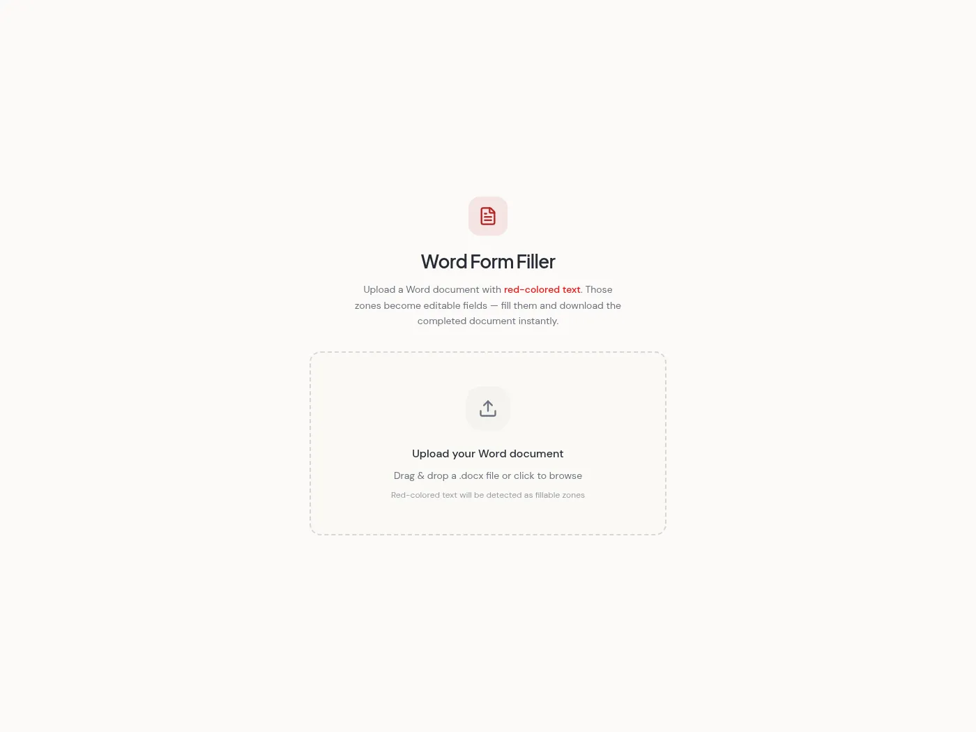Word Form Filler