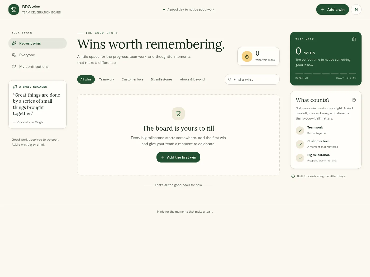 BDG Win Tracker