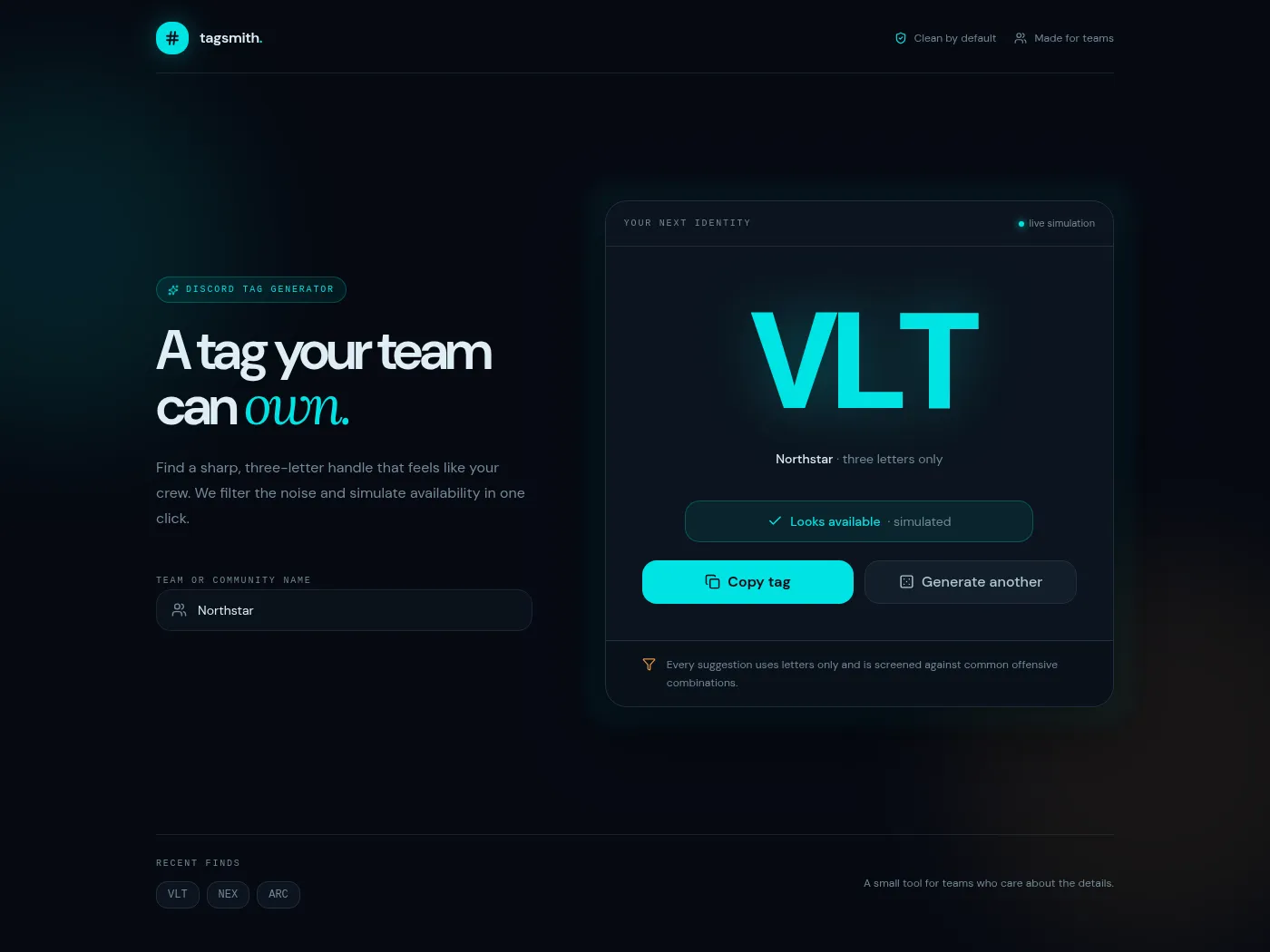 Discord Tag Generator