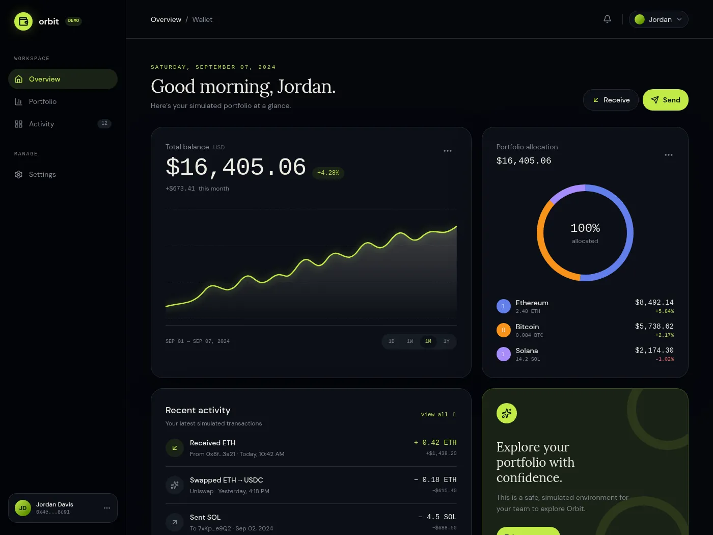 Demo Crypto Wallet