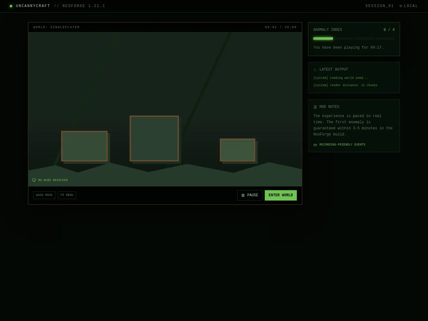 UncannyCraft ARG Mod
