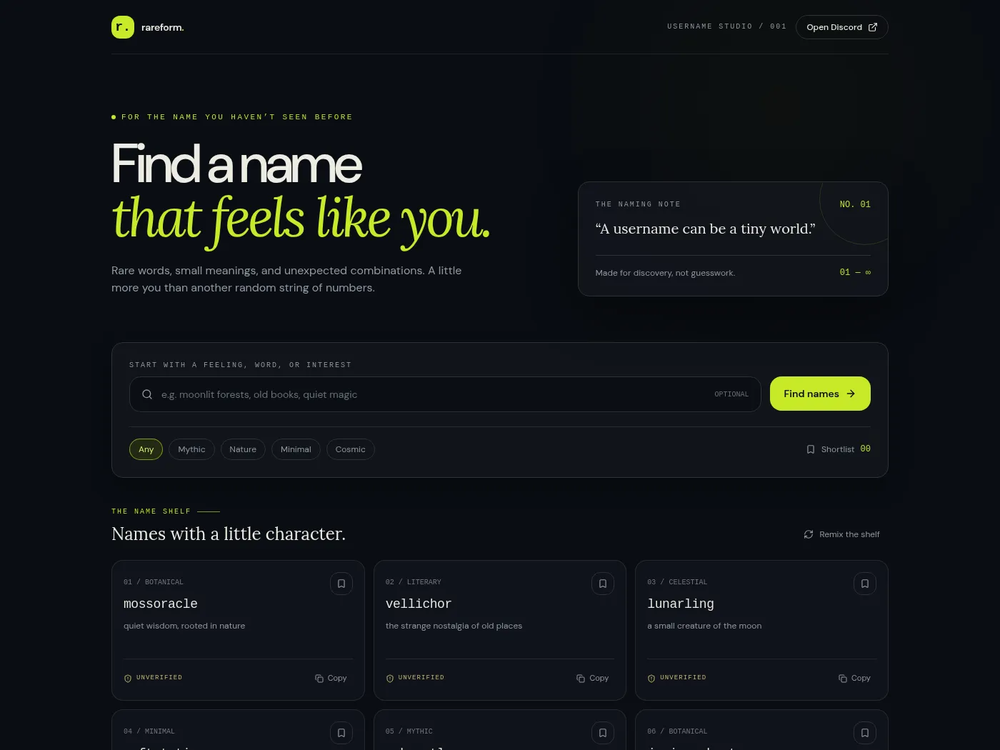 Discord Username Finder