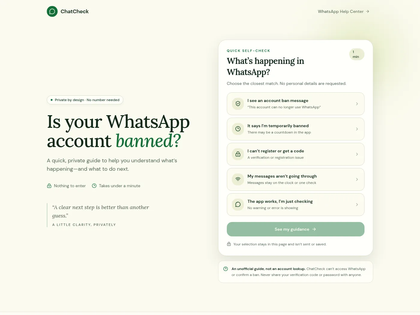 WhatsApp Ban Checker