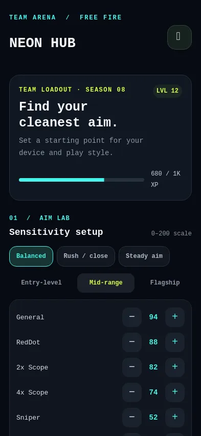 Free Fire Neon Hub