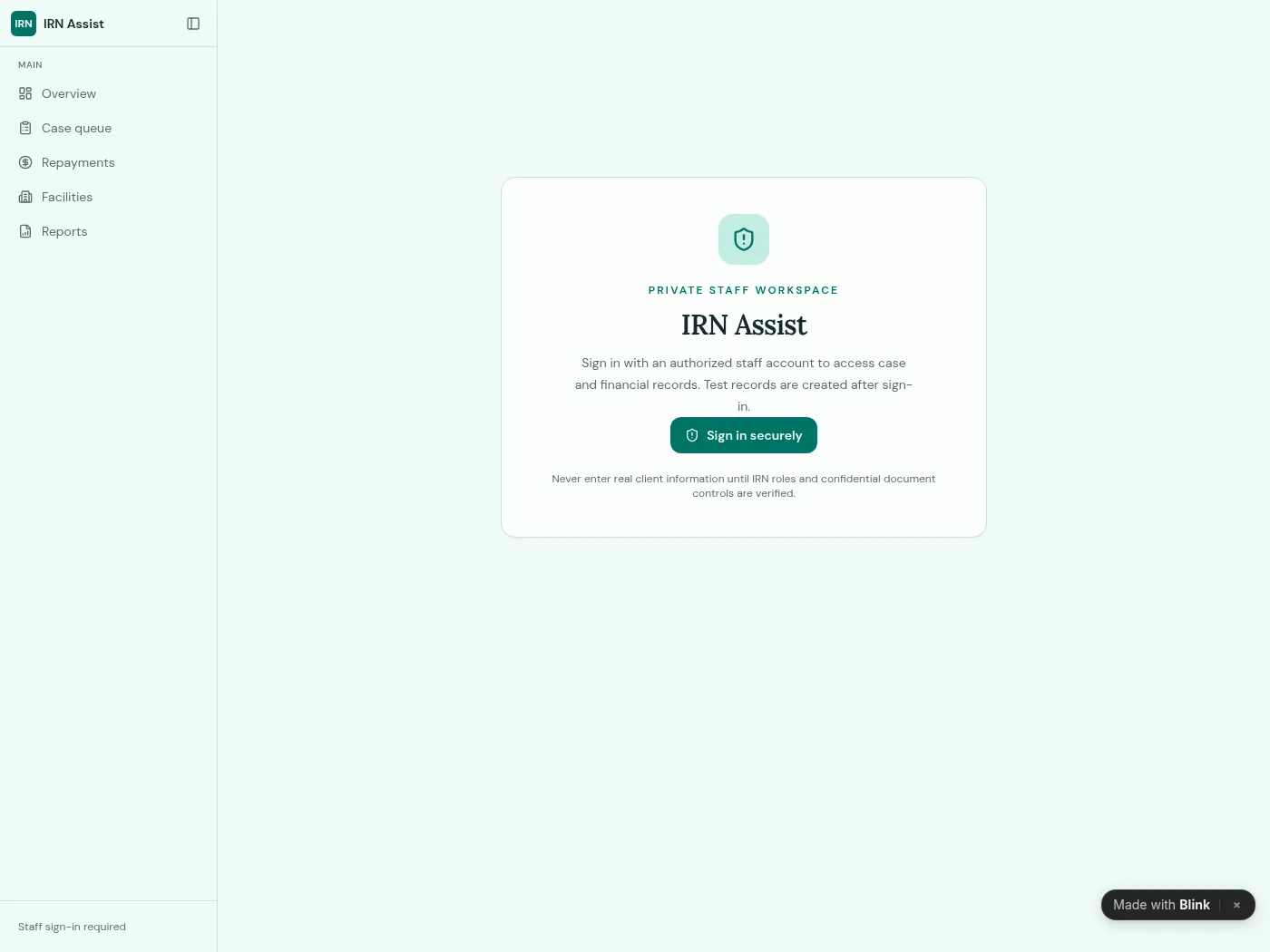 IRN Assist Portal