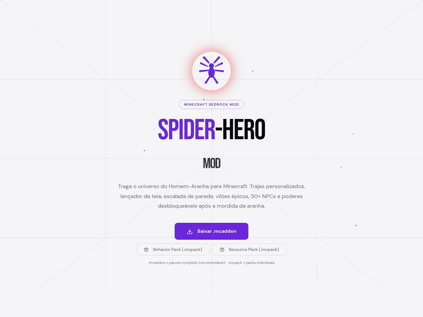 Spider-Hero Minecraft Mod