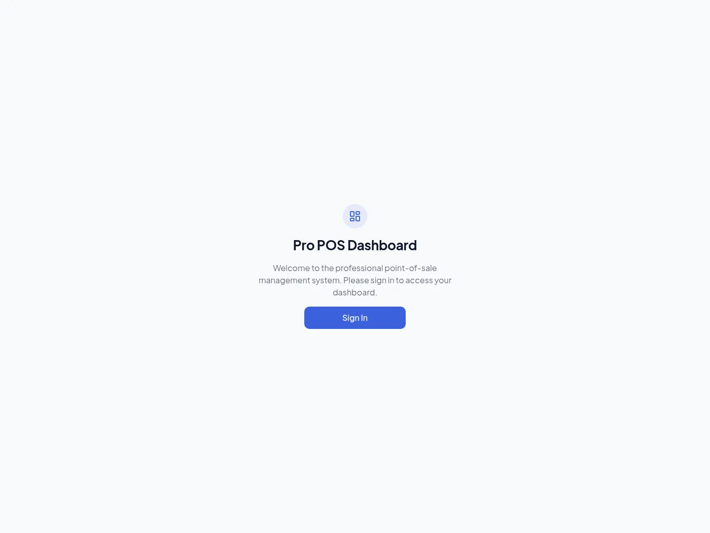 Pro POS Dashboard