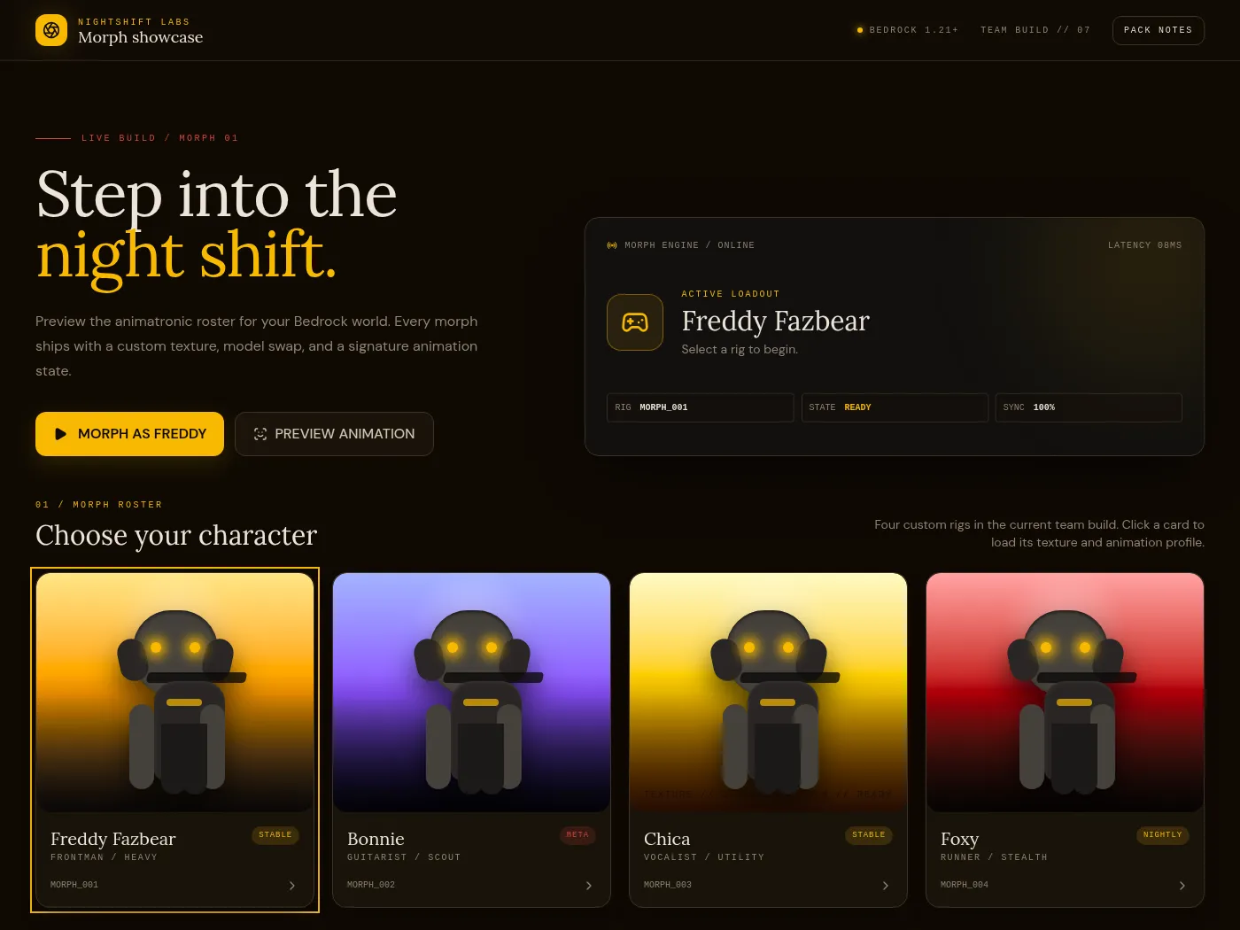 FNAF Morph Addon