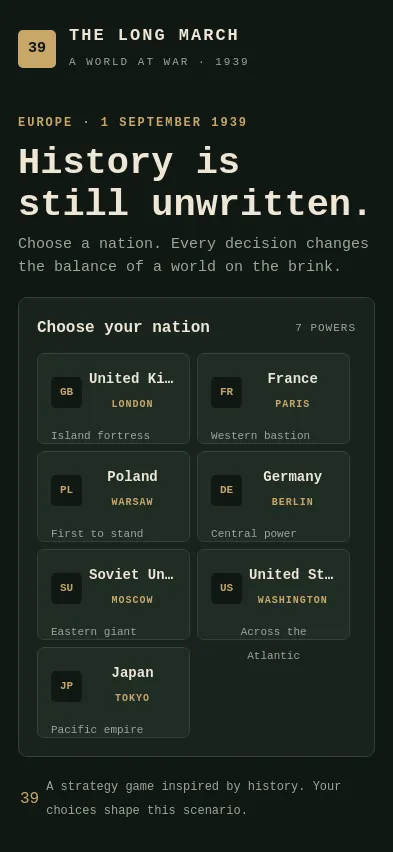WW2 Country Sim