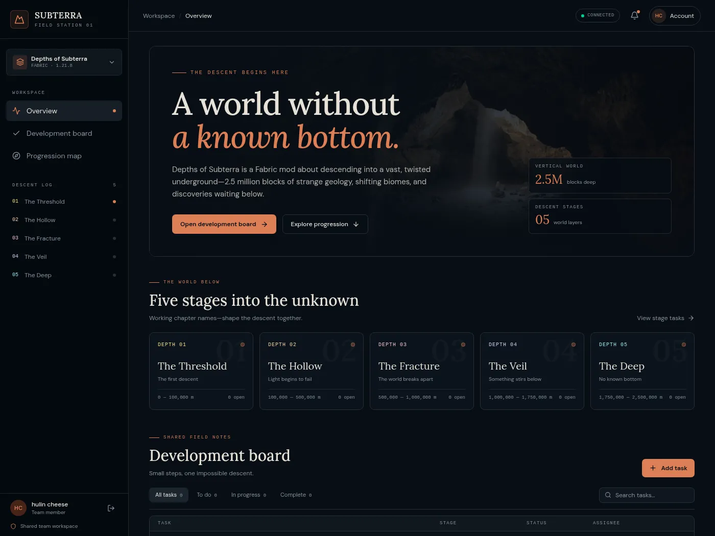 Subterra Team Hub