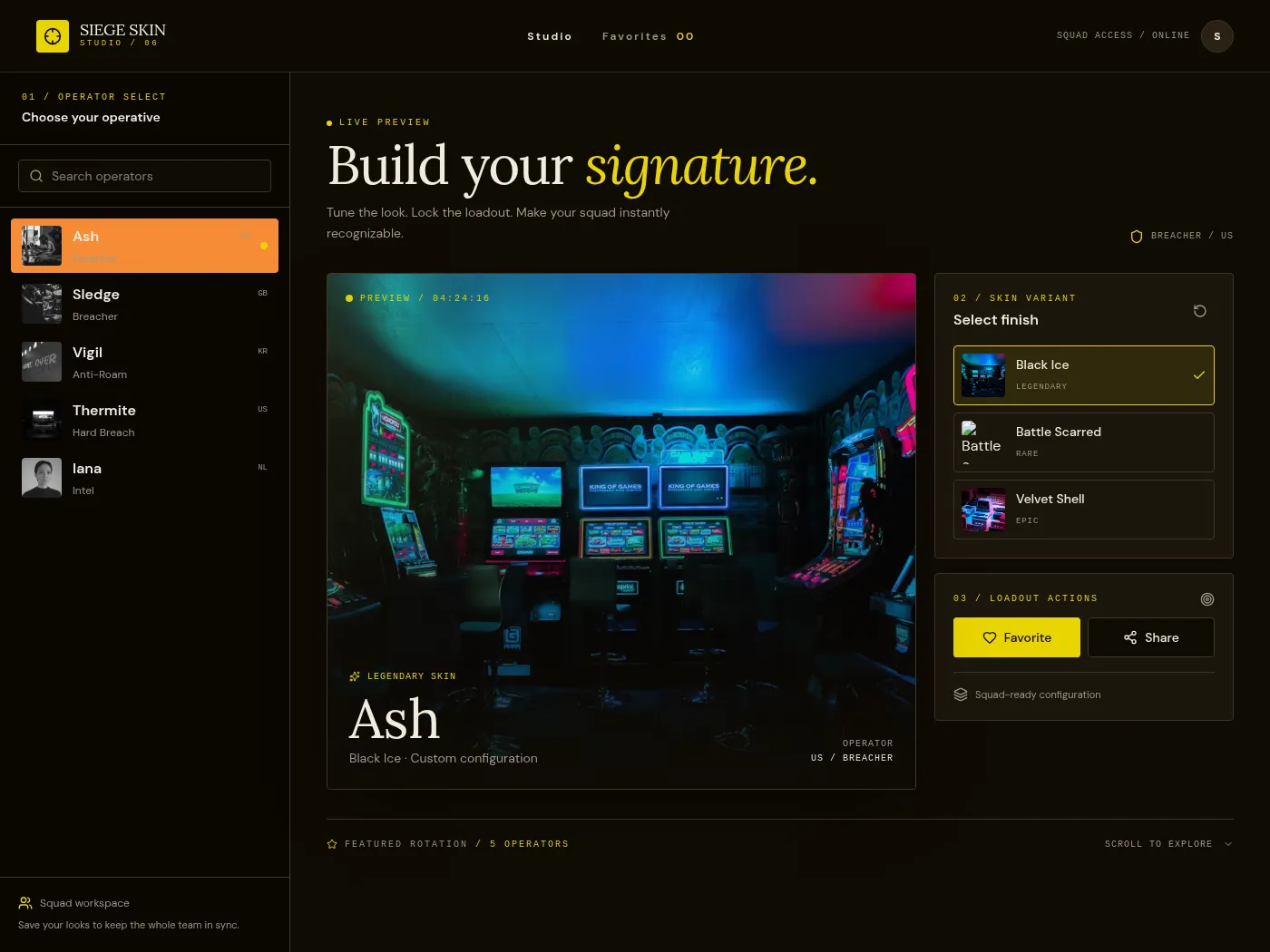 Siege Skin Studio