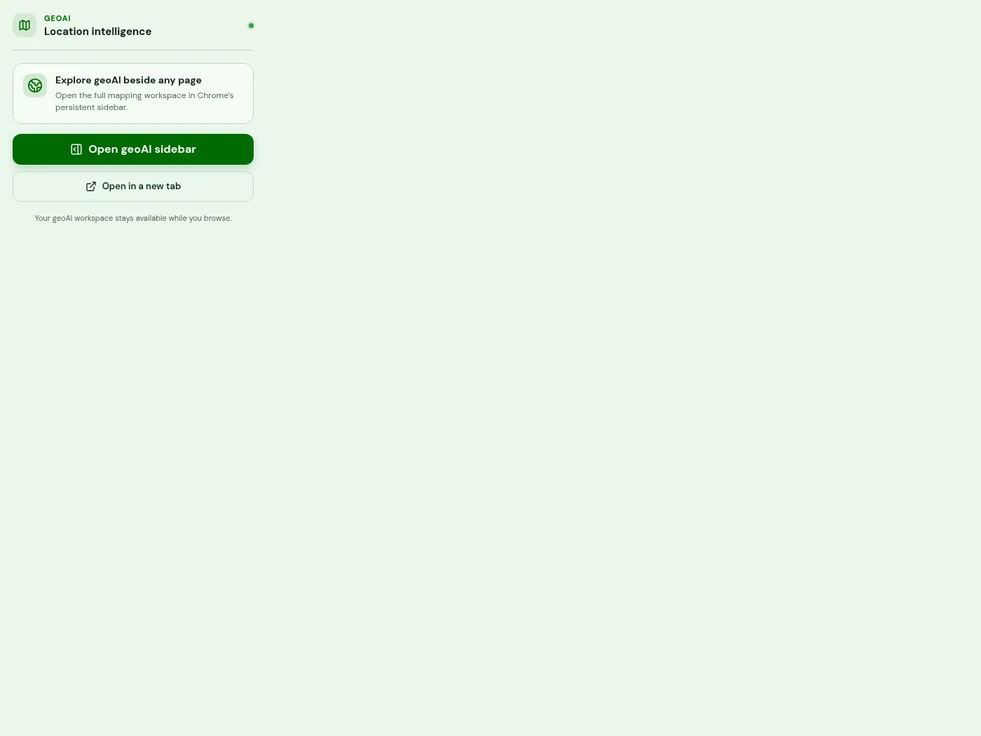 GeoAI Sidebar Extension