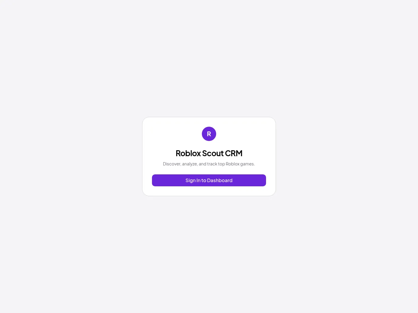 Roblox Scout CRM