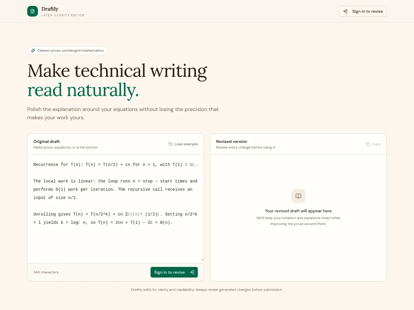 Humanize LaTeX Writer