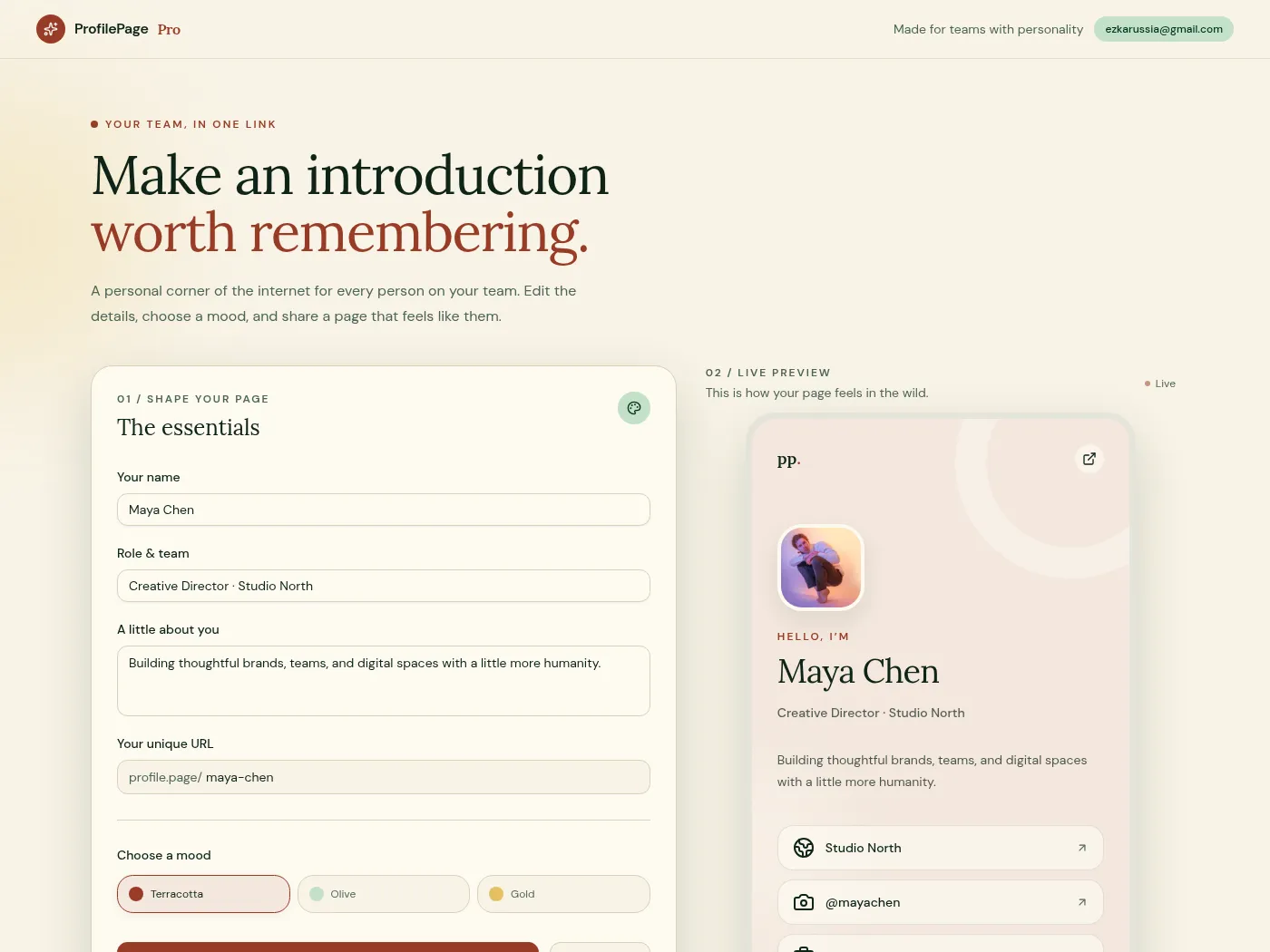 ProfilePage Pro