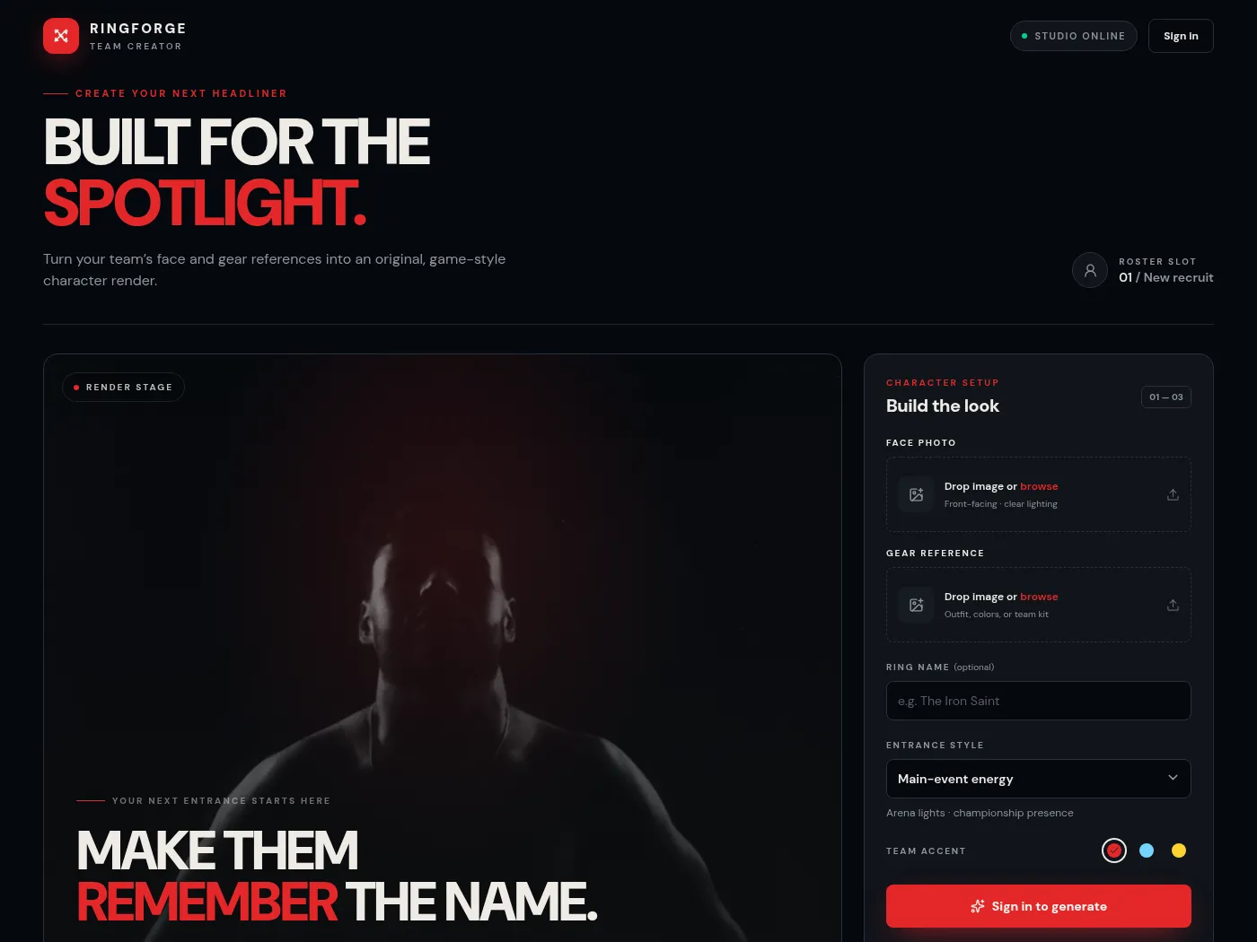 AI Wrestler Creator