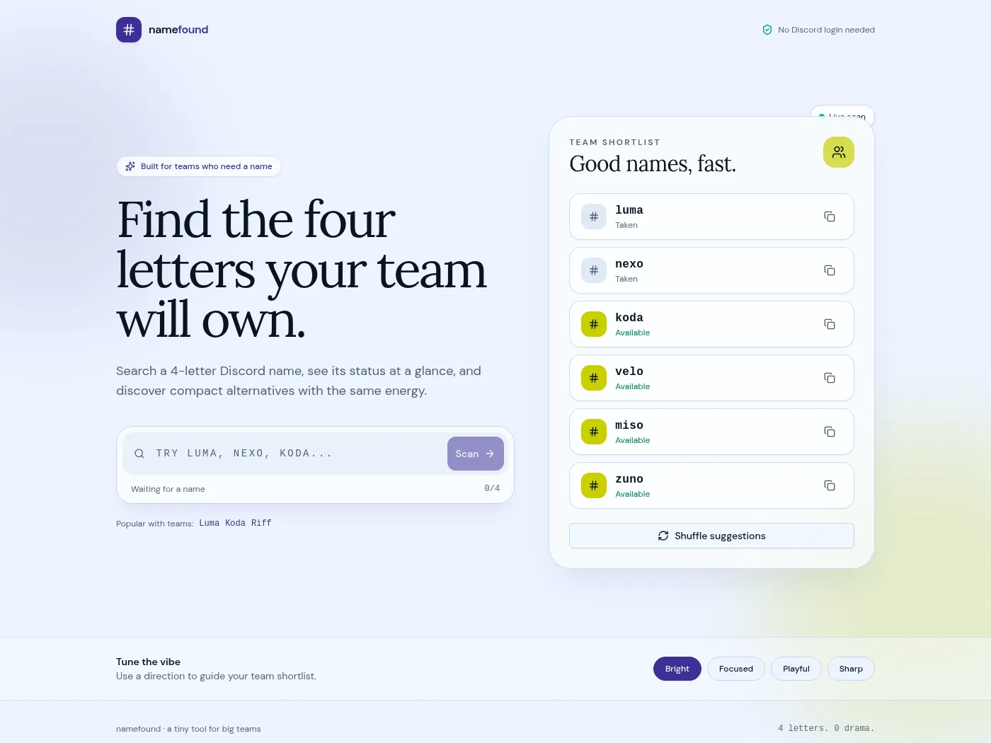 Discord Name Finder