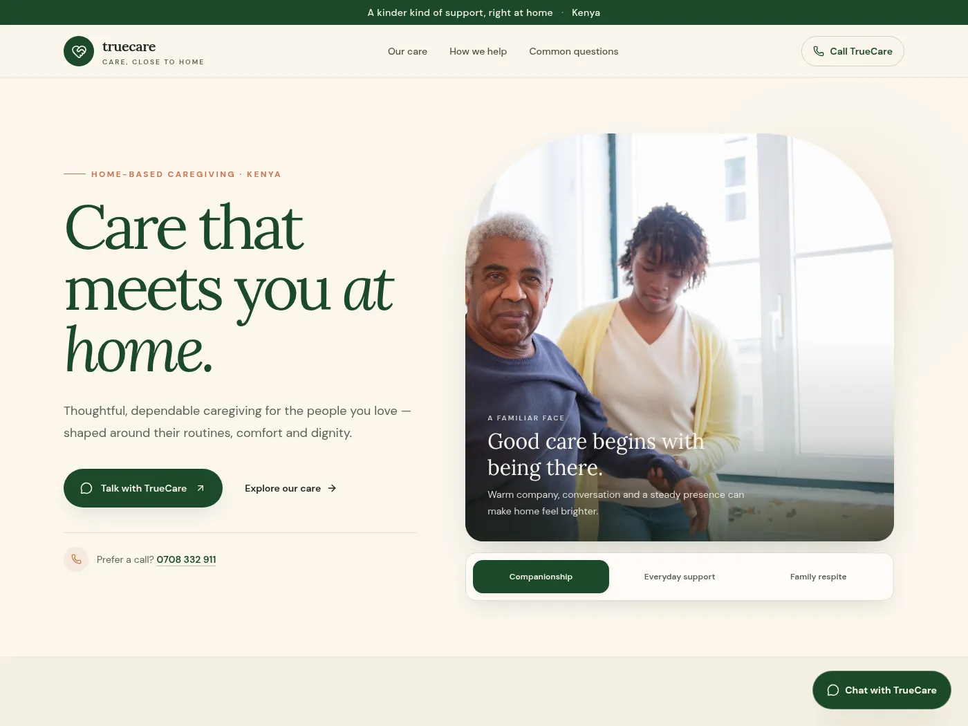TrueCare Kenya Website