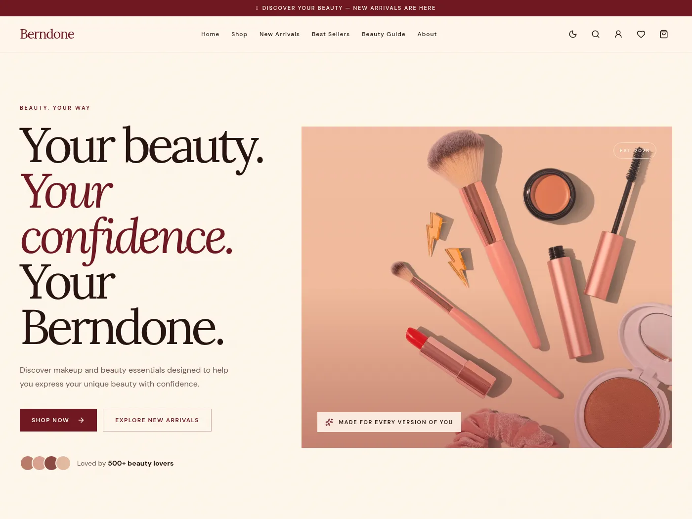 Berndone Beauty Storefront