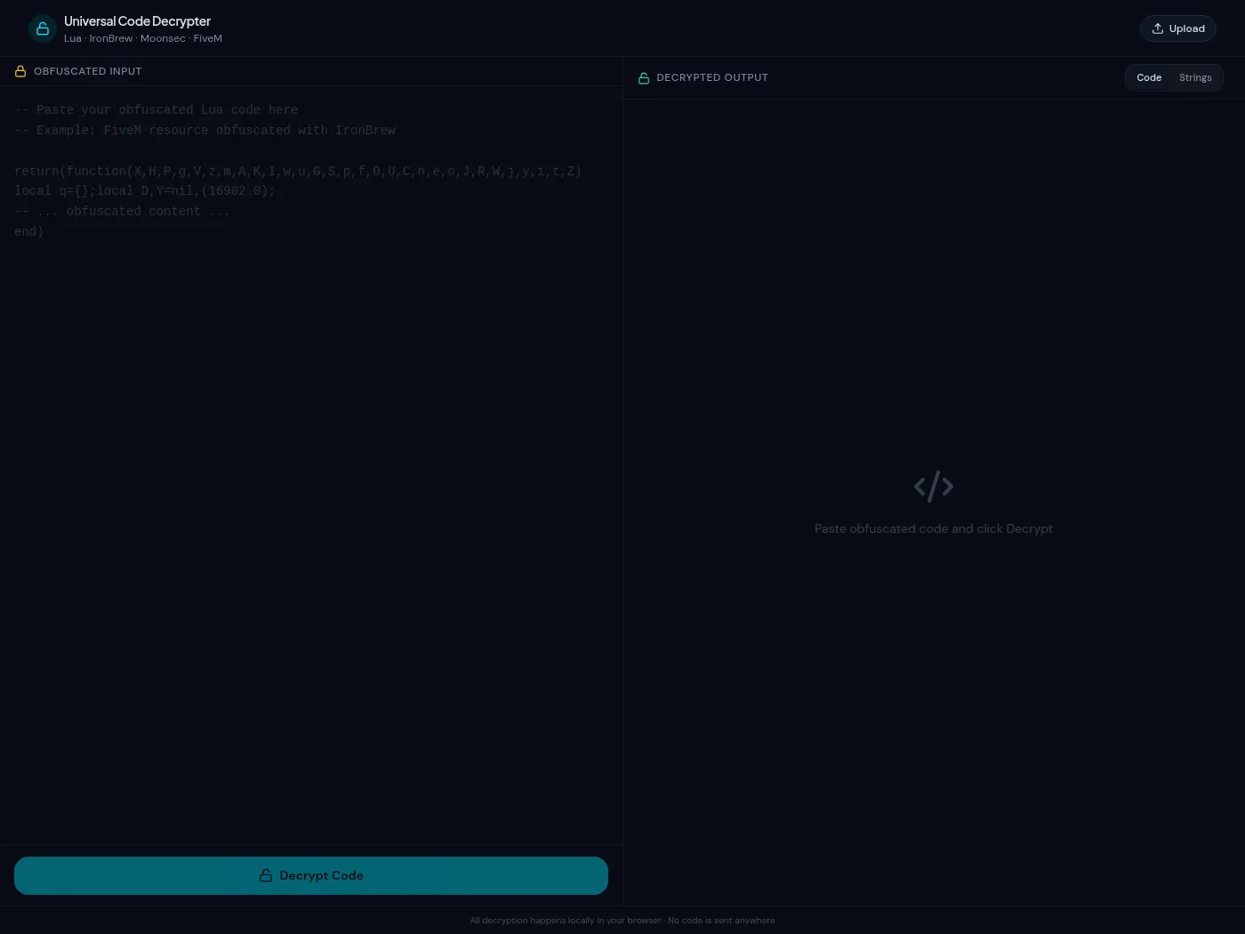 Universal Code Decrypter