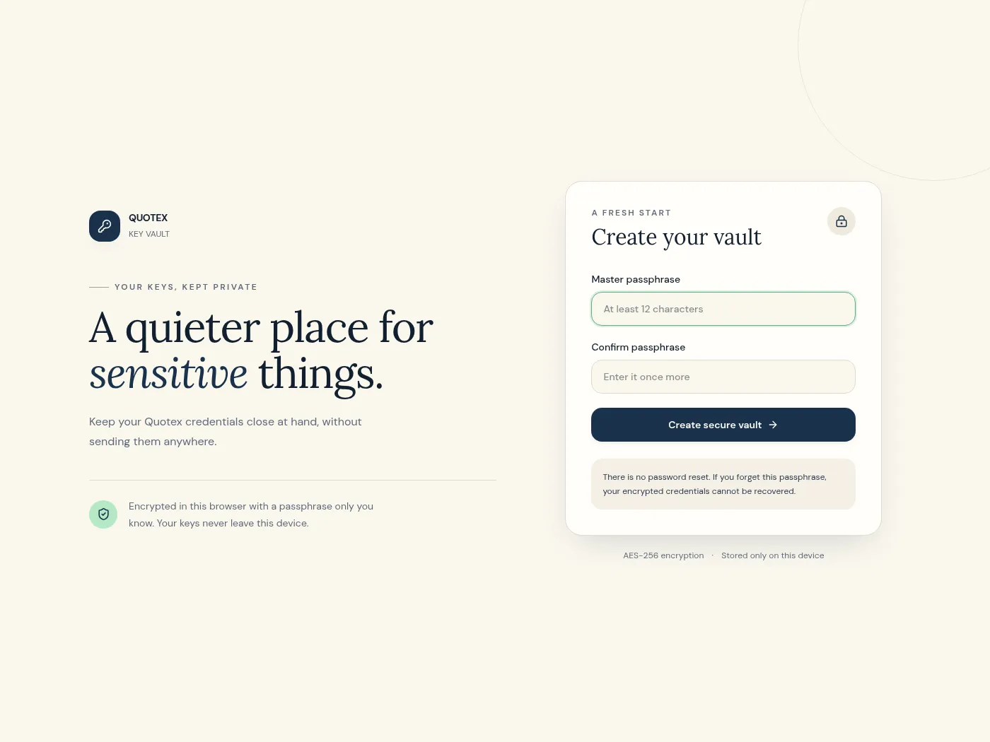Quotex Key Manager