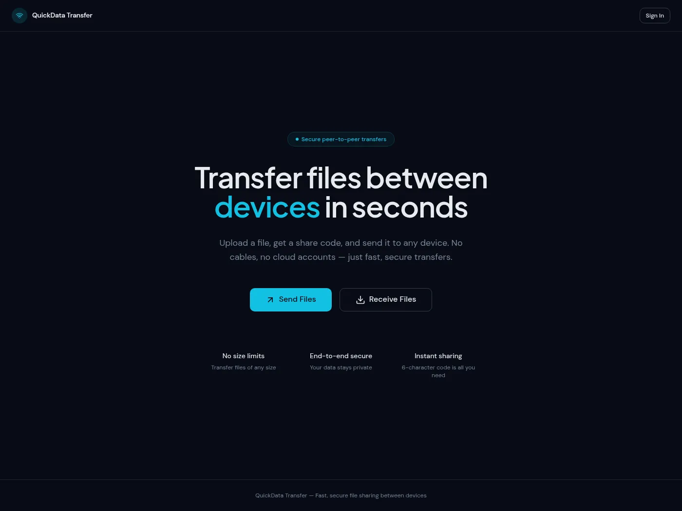 QuickData Transfer App