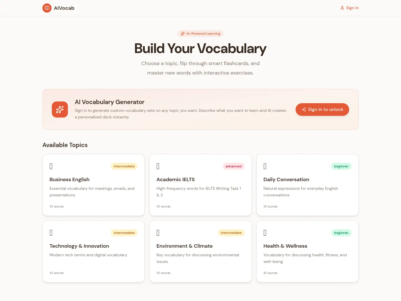 AIVocab IELTS Coach