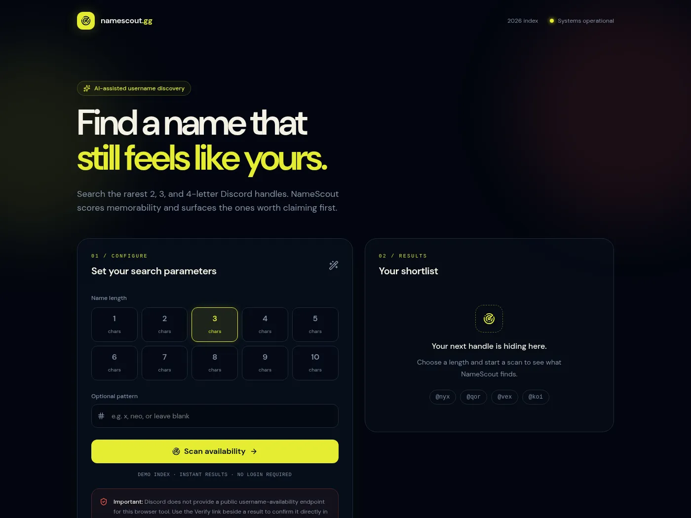 Discord Name Finder AI