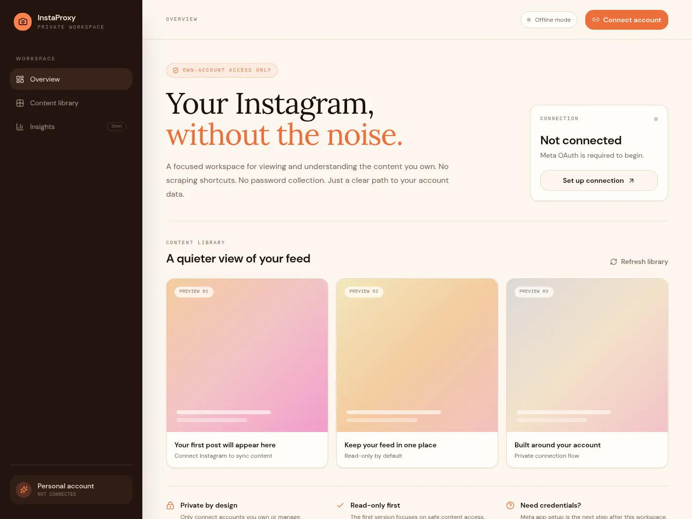 InstaProxy Portal