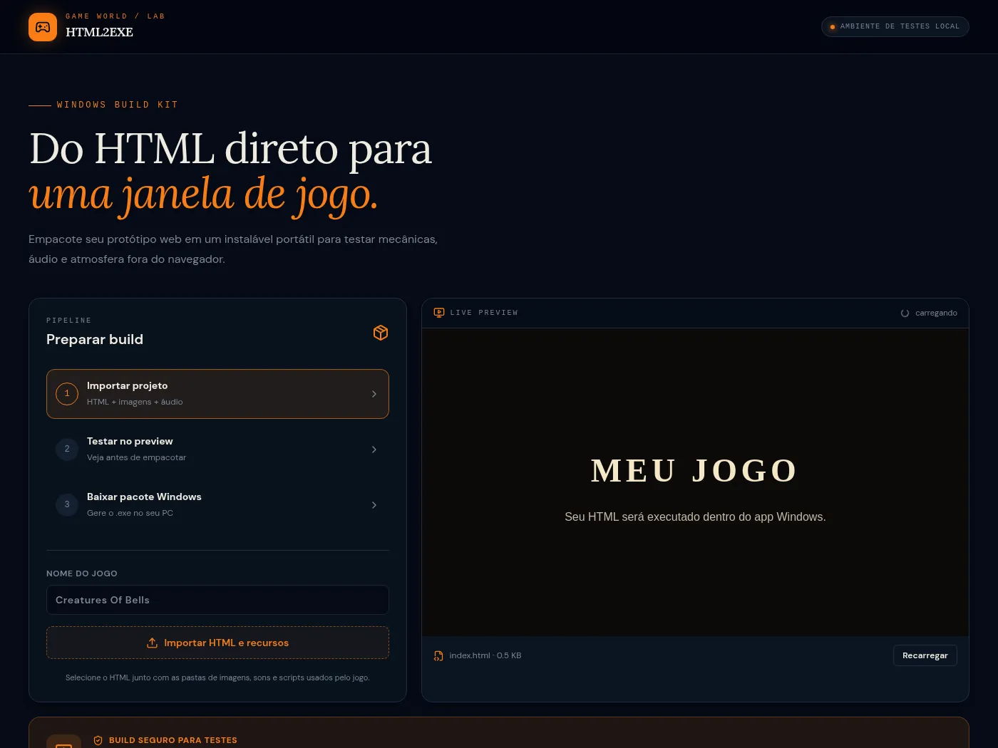 HTML2EXE Game Tester