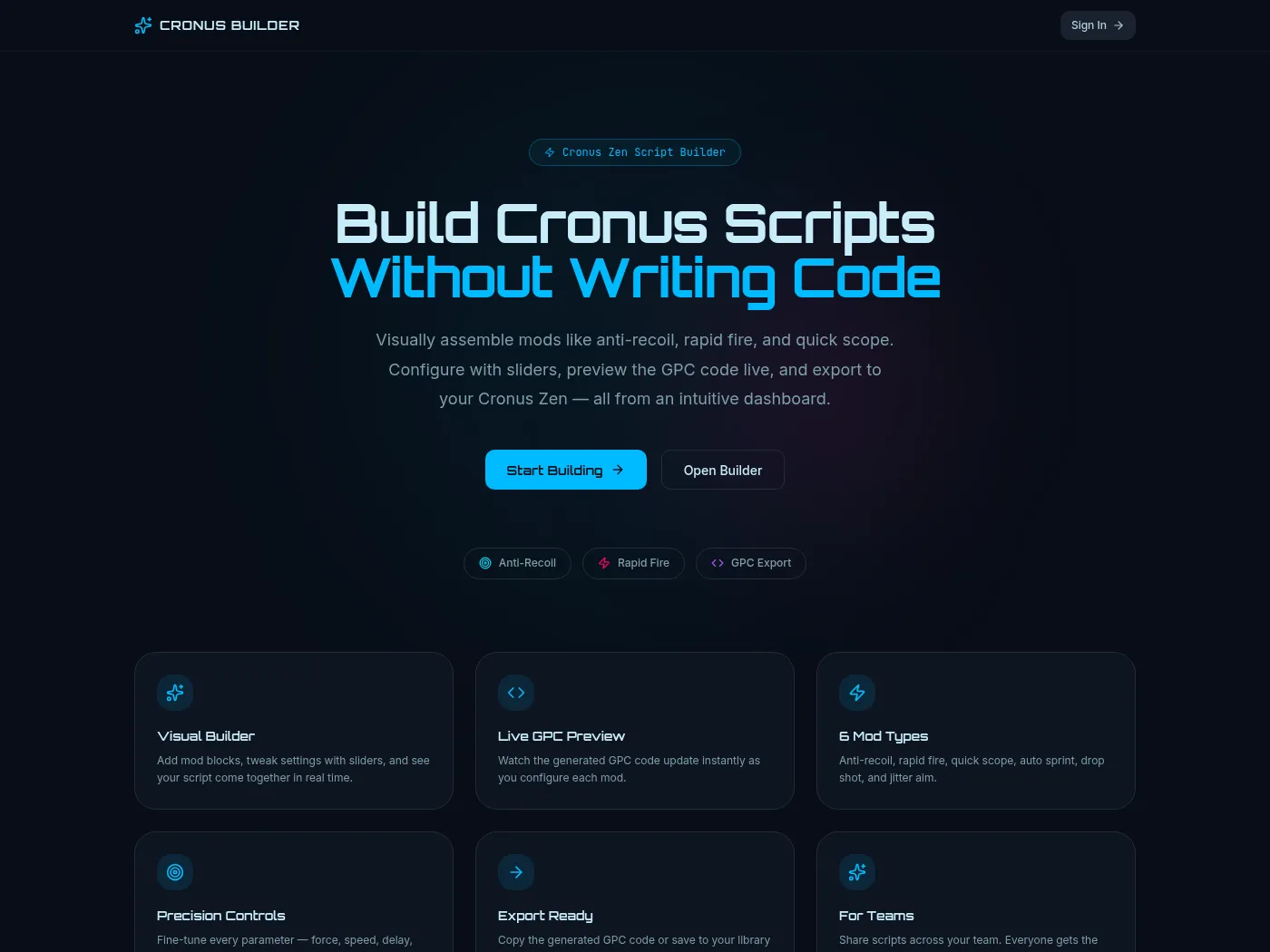 Cronus Script Builder