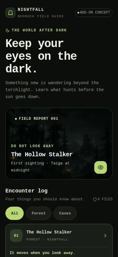 Bedrock Horror Mod