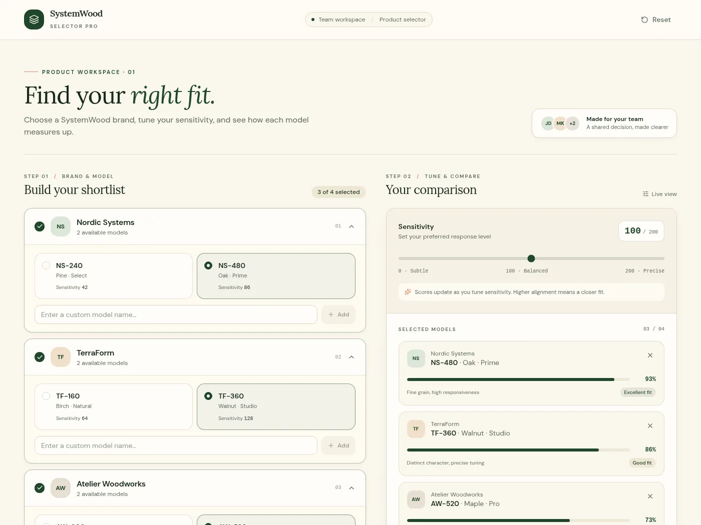SystemWood Selector Pro