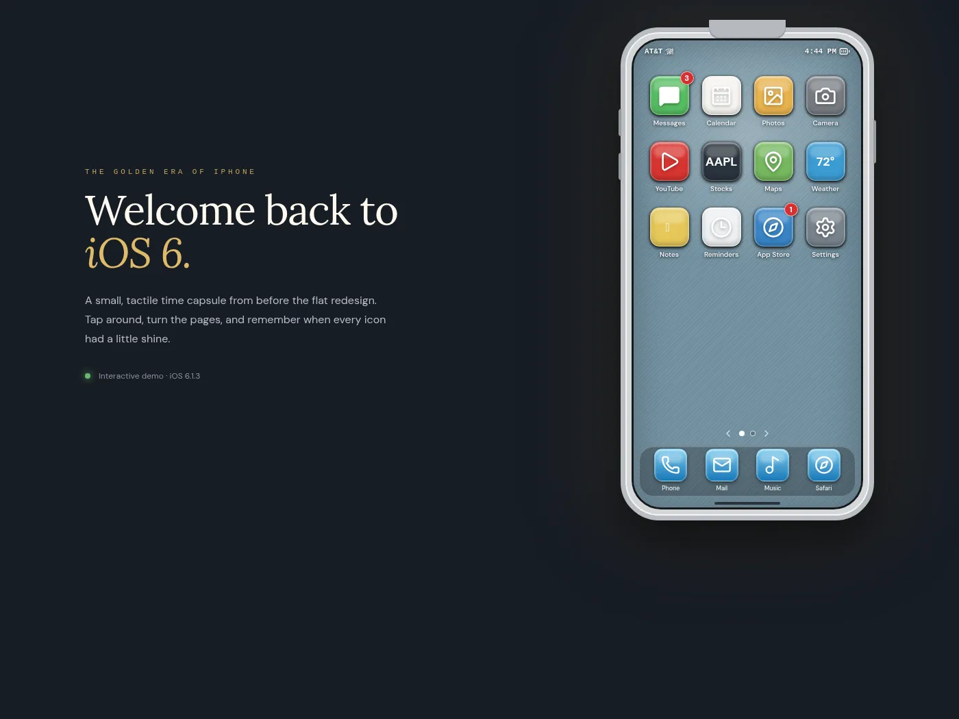 iOS6 Classic Web Experience