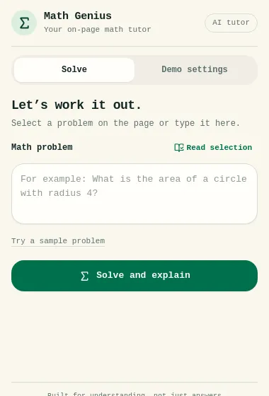 Math Solver Extension